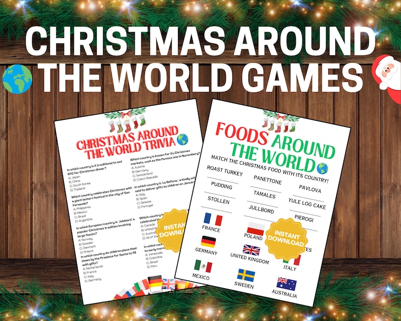Christmas Around the World Games - Bundle L Christmas Trivia L ...