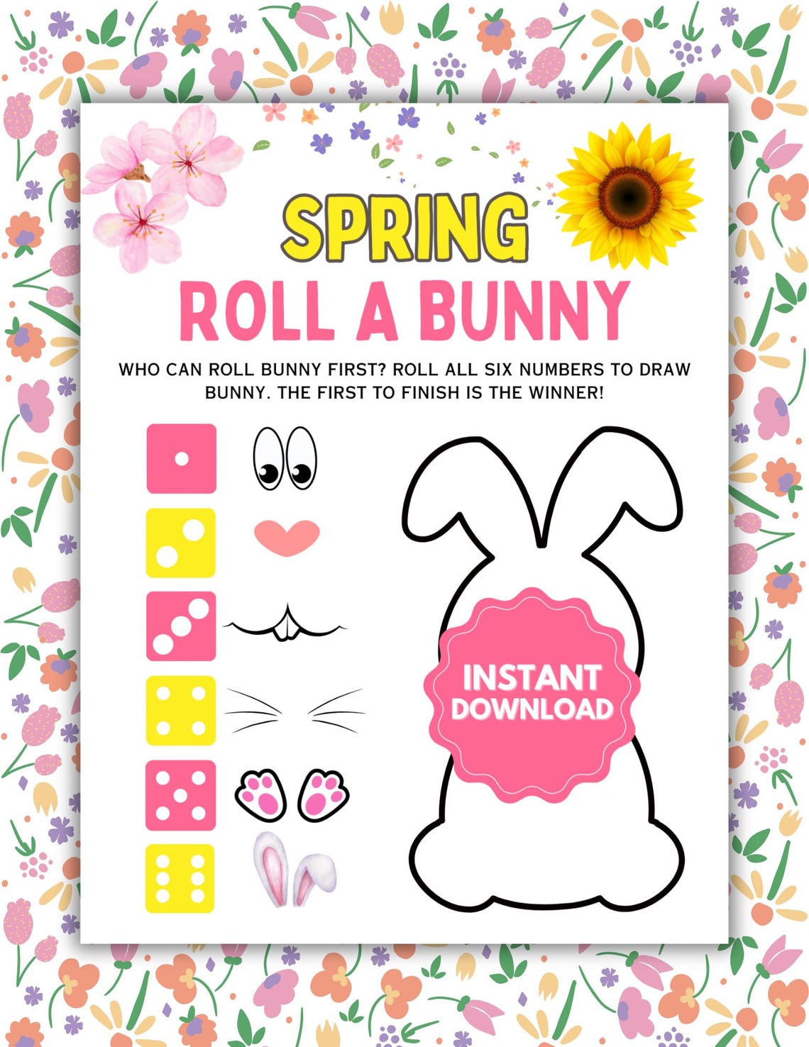 Spring Roll a Bunny | Spring Kids Games | Spring Party Games | Fun ...