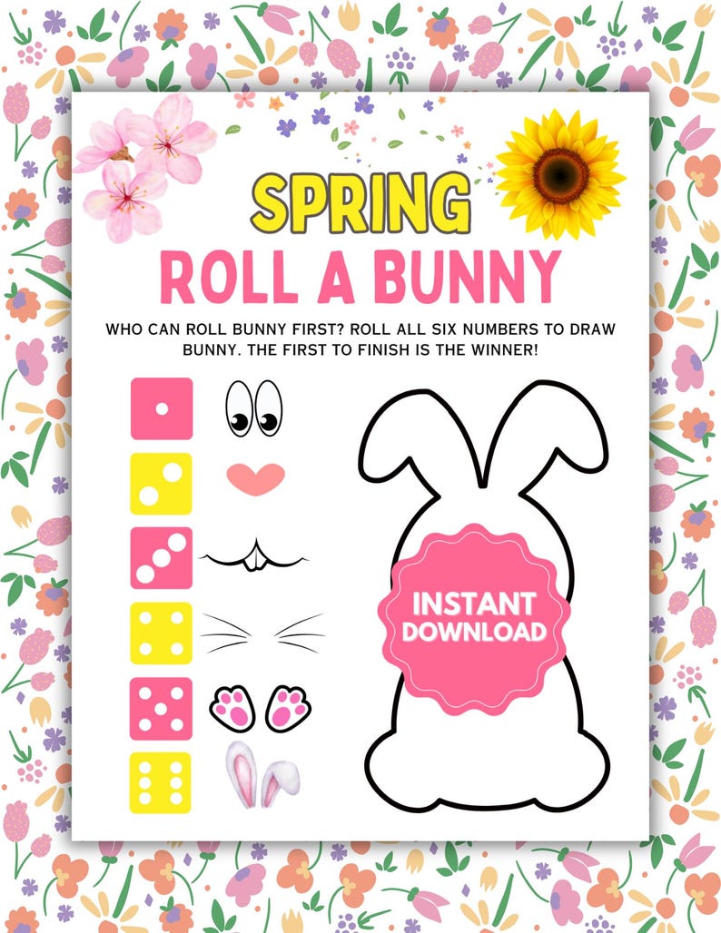 Spring Roll a Bunny | Spring Kids Games | Spring Party Games | Fun ...