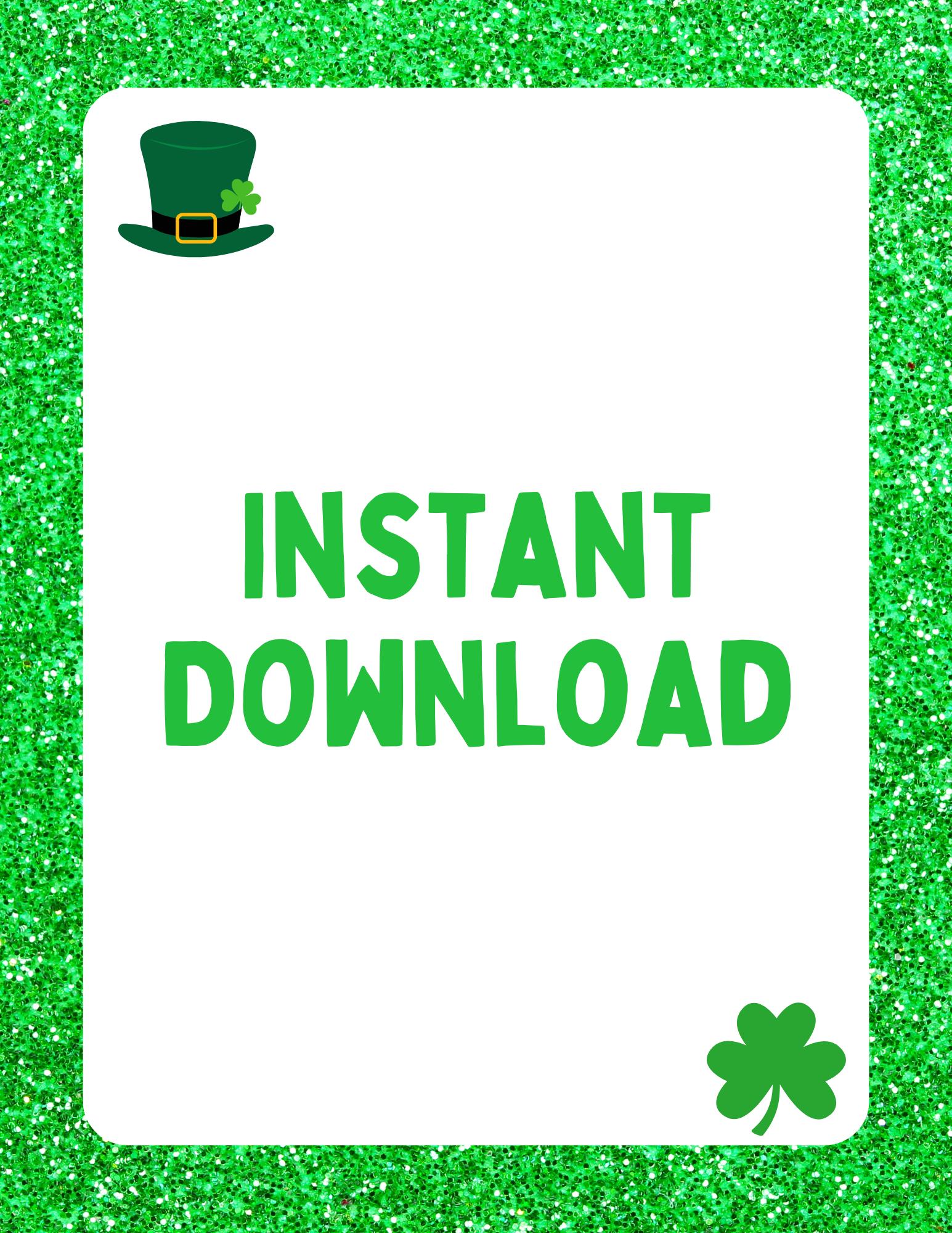 St. Patrick's Plate on Head St. Patrick's Printable Game St. Paddy's ...