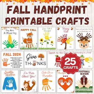 Fall Handprint Craft Bundle 25 Fall-themed Crafts Fall Craft Activities ...