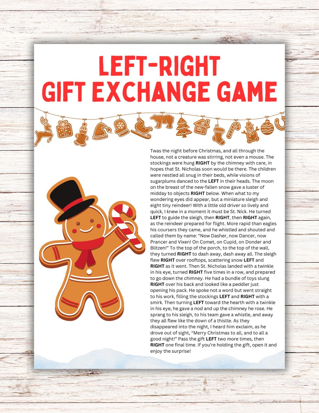 Christmas Gift Exchange Game | Left-right Christmas Printable ...