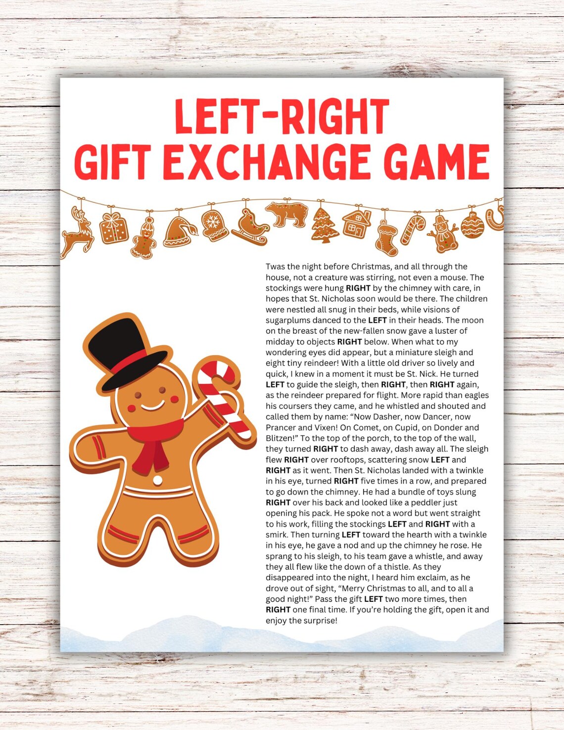 Christmas Gift Exchange Game | Left-right Christmas Printable ...
