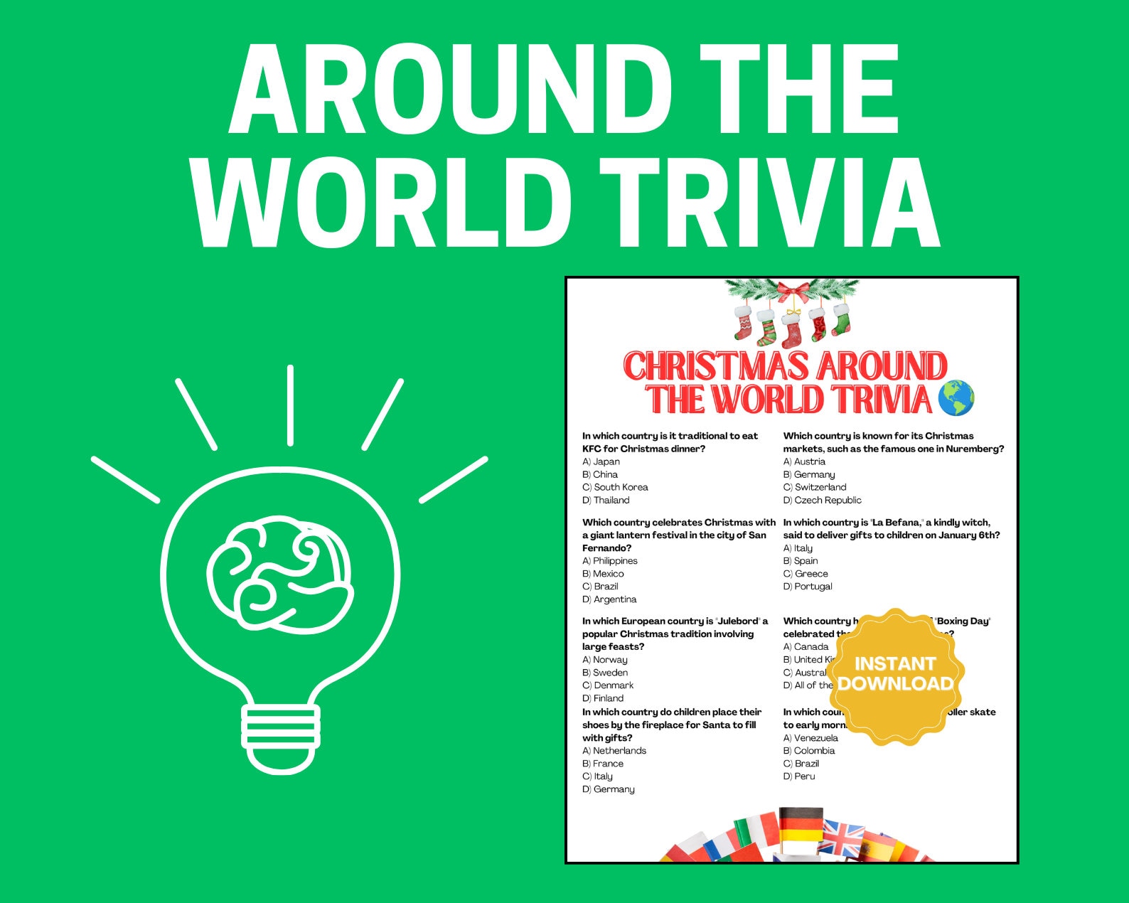 Christmas Around the World Games - Bundle L Christmas Trivia L ...