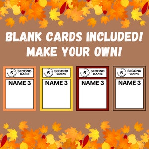 Fall Party Games | Fall 5-second Game | Fall Think Fast | Fall-themed ...