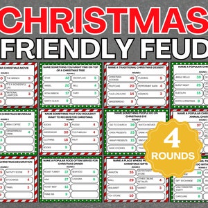 Christmas Friendly Feud Game | Printable Christmas Games | Friendly ...