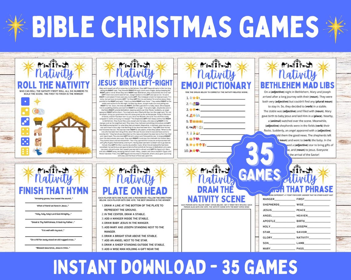 Bible Christmas Games | 35 Bible Nativity Games | Church Christmas ...
