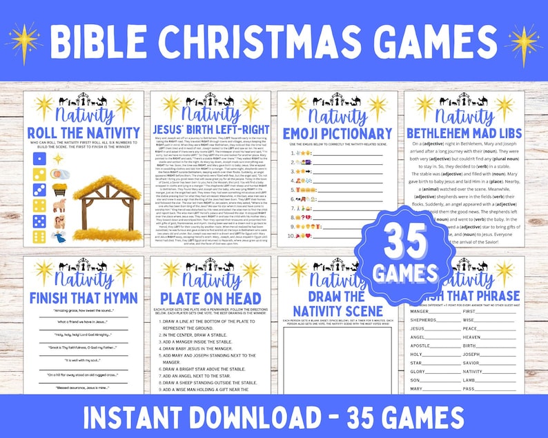 Bible Christmas Games | 35 Bible Nativity Games | Church Christmas ...