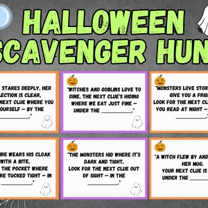Halloween Scavenger Hunt | Halloween Party Games | Halloween Printable ...
