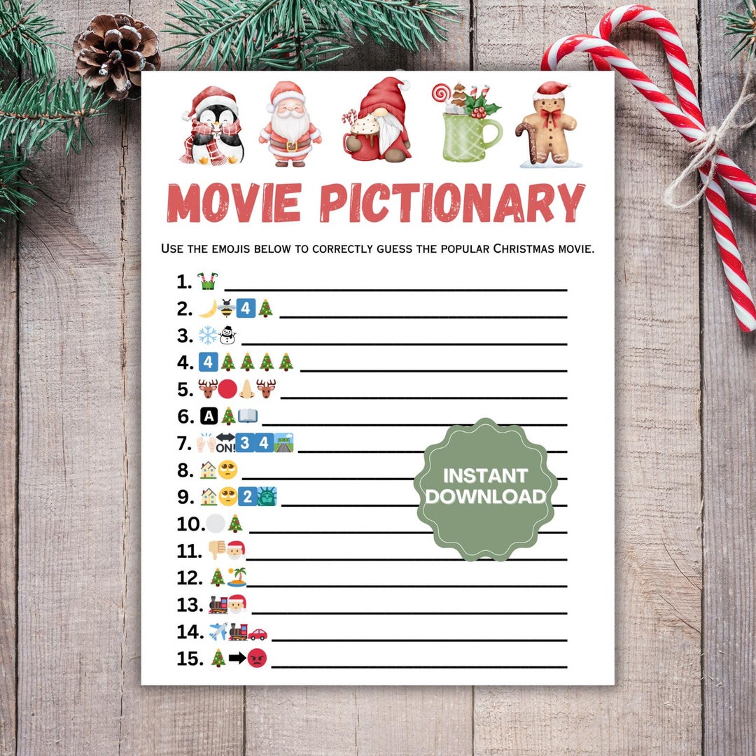 Christmas Movie Emojis Christmas Party Game Christmas Emoji Game ...