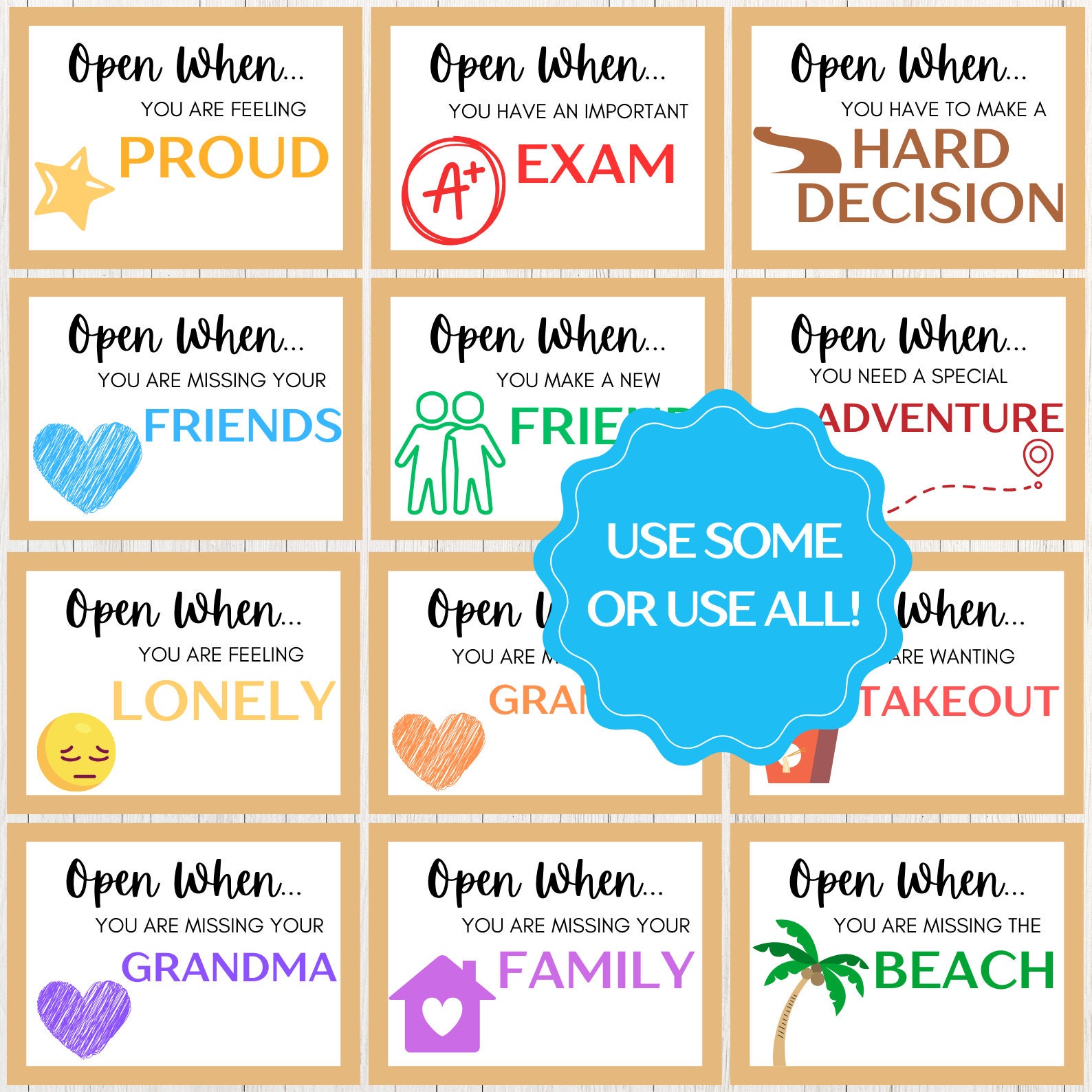 Open When College Envelopes | Open When Letters for College Students ...