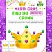 Mardi Gras Find the Missing Crown L Mardi Gras Scavenger Hunt L ...