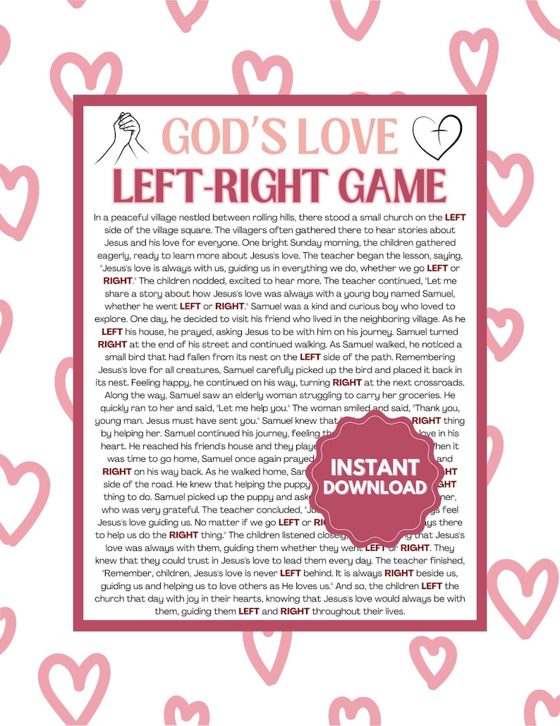 Bible Study Games L Sunday School Games L Left-right Bible Games L ...