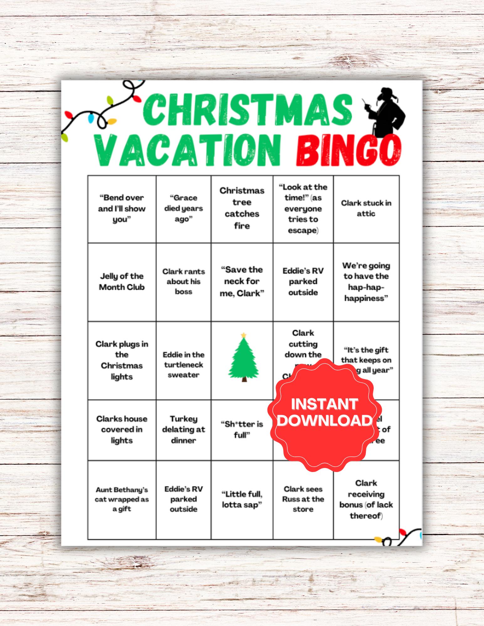 National Lampoon Bingo | Christmas Party Games | Christmas Vacation ...