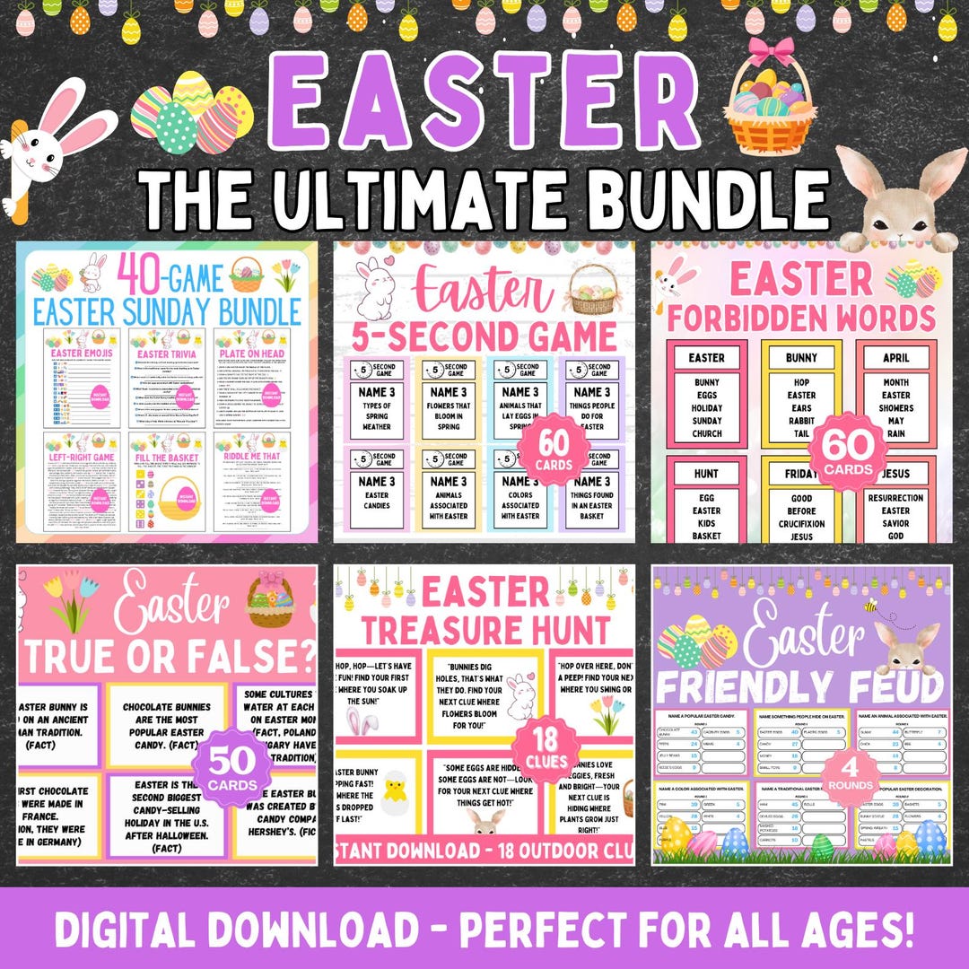 Ultimate Easter Games BUNDLE | Printable Easter Party Games | Fun ...