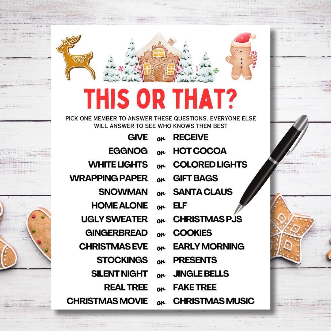 Christmas This or That? | Christmas Games | Christmas Party Host Game ...