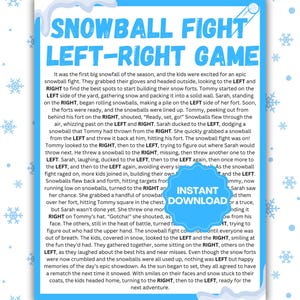 Left Right Christmas Game | the Snowball Fight | Left Right Christmas ...