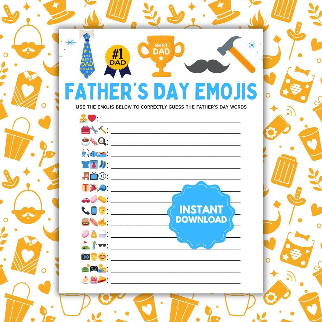 Father's Day Emoji Game | Fun Father's Day Games | Father's Day ...