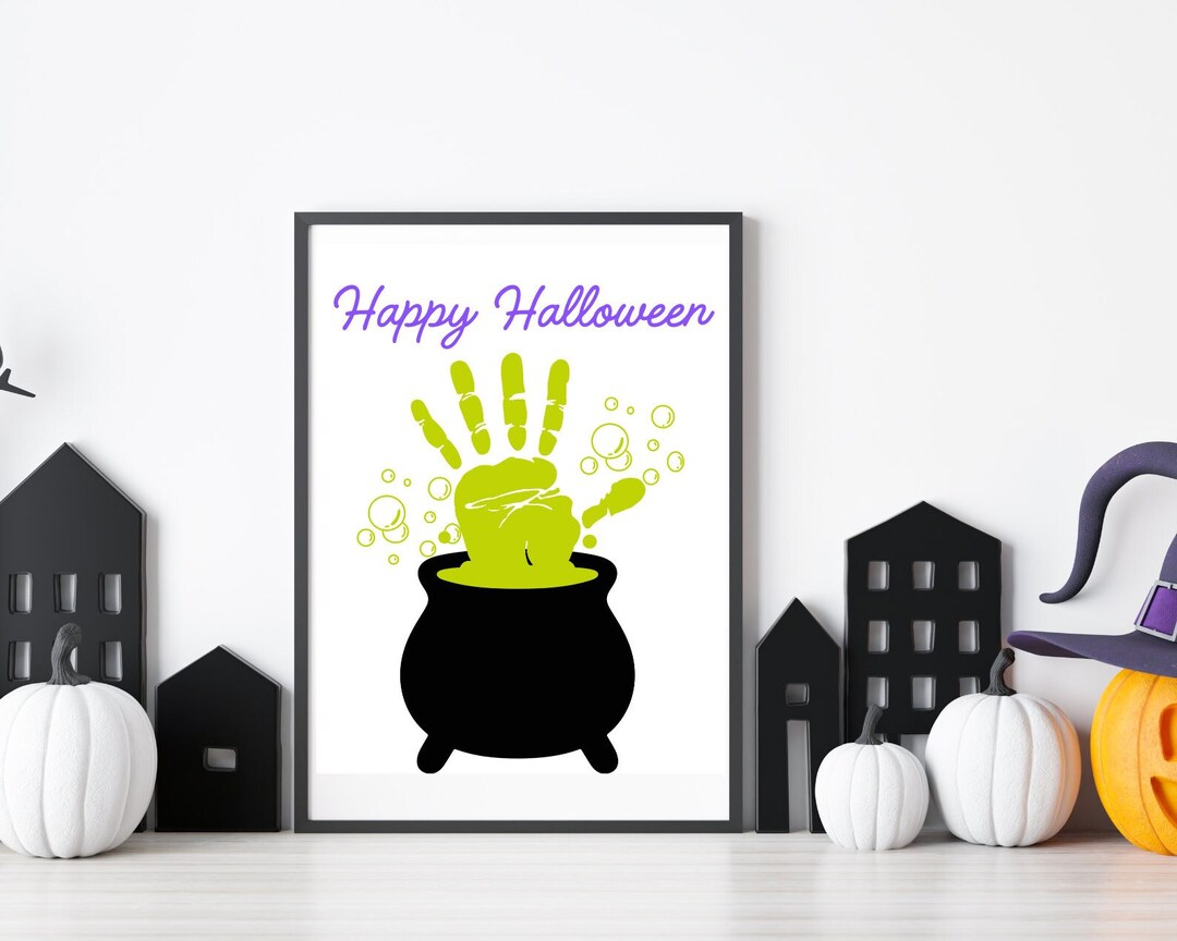 Halloween Handprint Craft | Fall Handprint Crafts | Halloween School ...