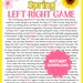 Spring Left-right Game | Left-right Game | Left Right Spring Printable ...