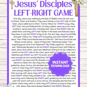 Bible Left Right Games - 5 Stories L Sunday School Church Games L Left ...