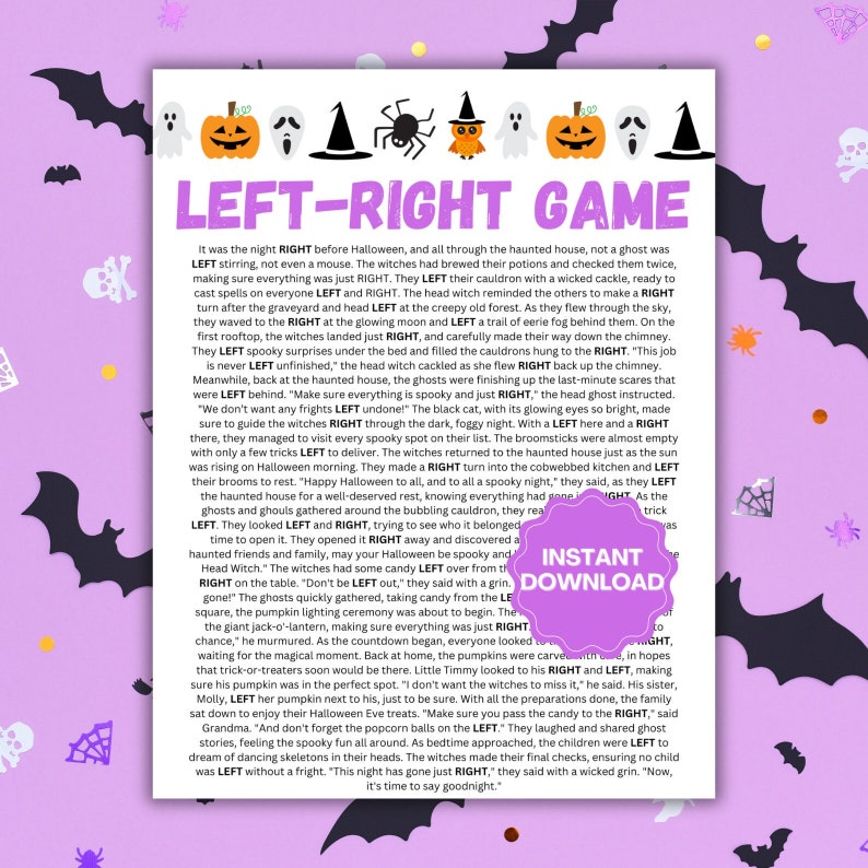 Halloween Left-right Game | Halloween Party Games | Pass the Present ...
