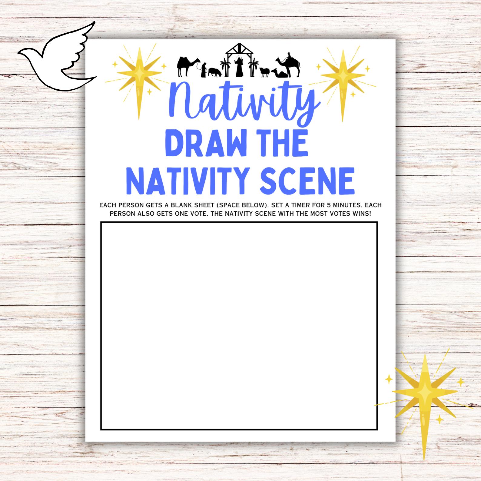 Draw the Nativity | Church Bible Games | Fun Christmas Games | Youth ...