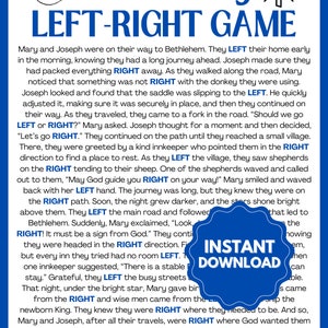 Bible Left Right Game - Bundle L Sunday School Games L Left-right Bible ...