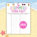 Summer Think Fast Game | Summer A-Z Game | Summer Games | Family Summer ...