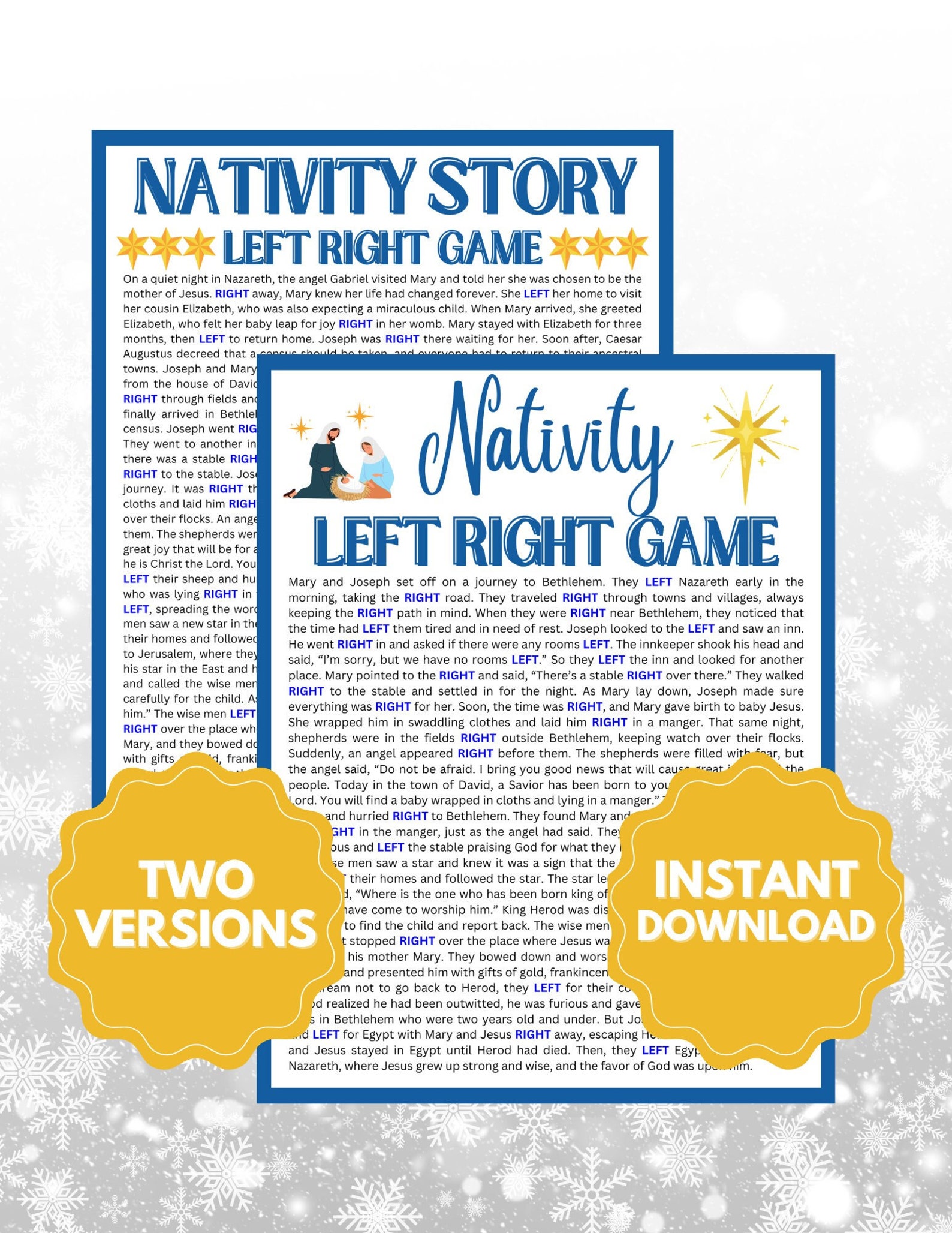Left Right Nativity Story Game | Left Right Christmas Game | Left Right ...
