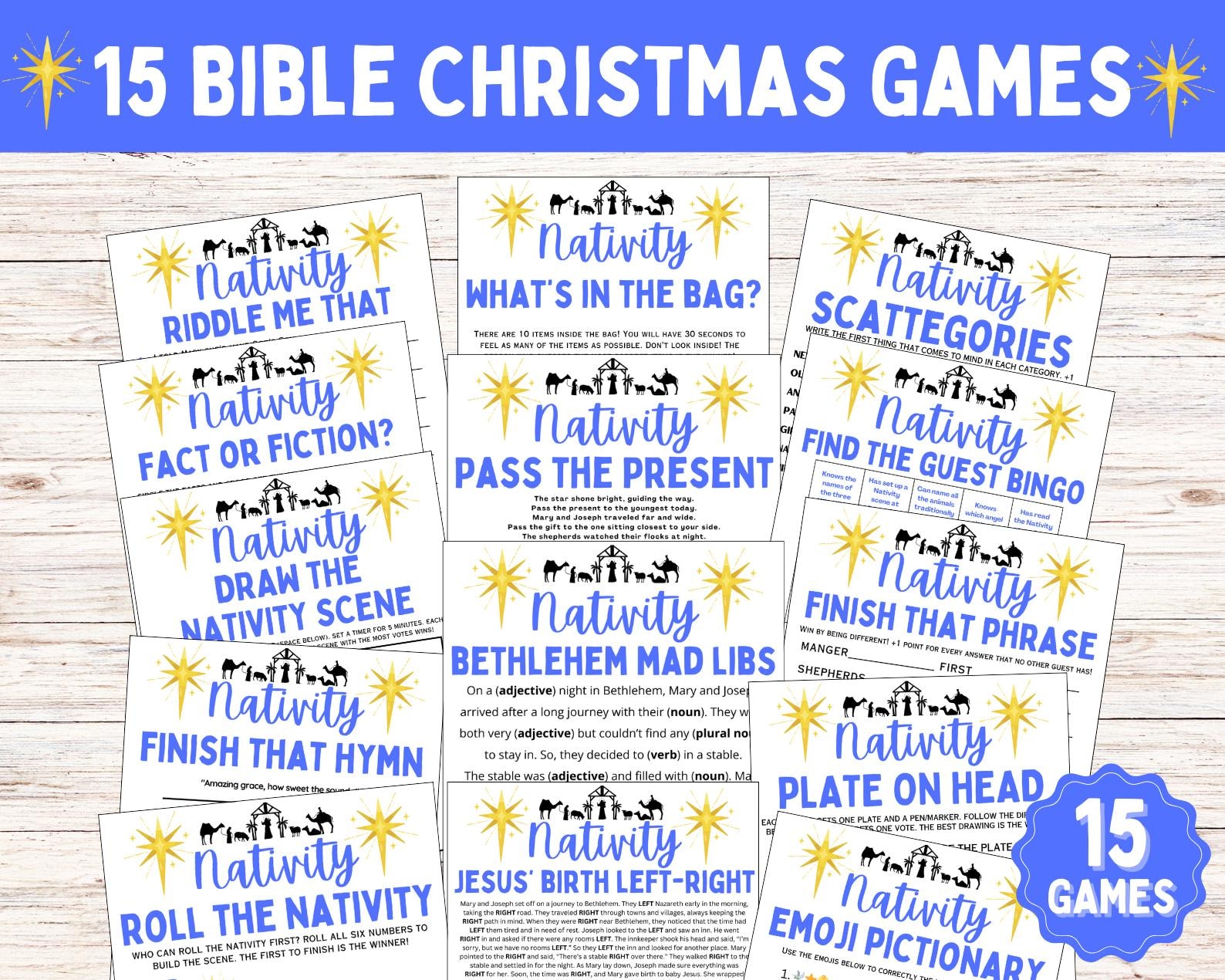 Bible Christmas Games | 15 Bible Nativity Games | Church Christmas ...
