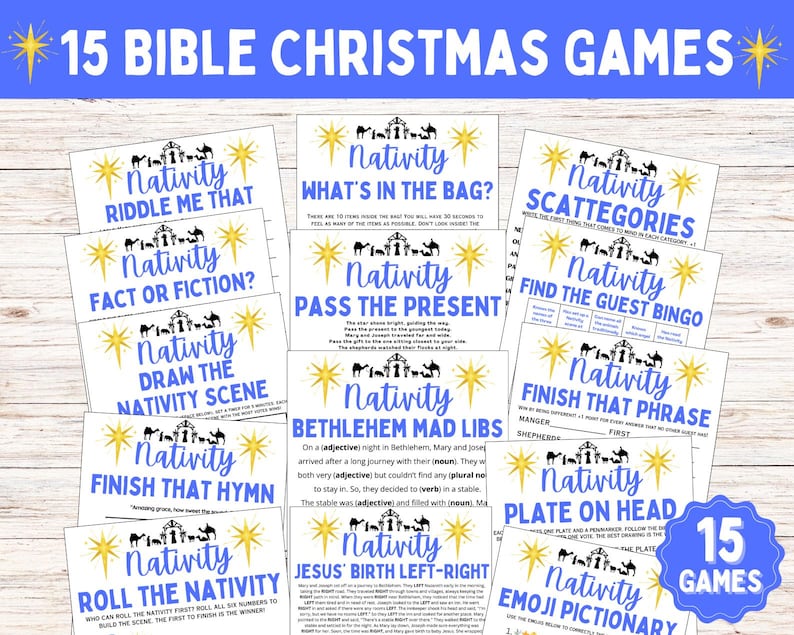 Bible Christmas Games | 15 Bible Nativity Games | Church Christmas ...
