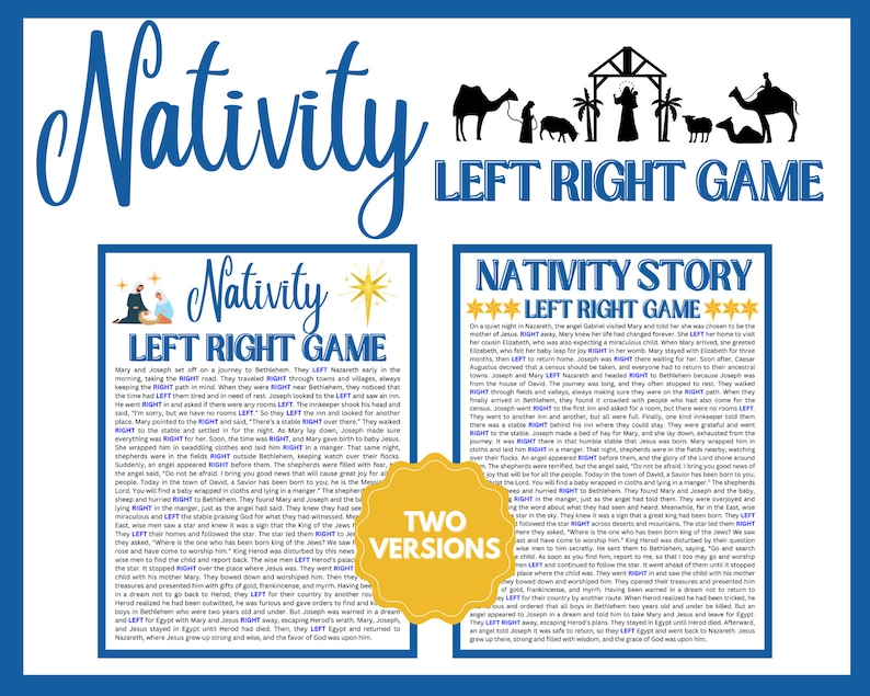 Left Right Nativity Story Game | Left Right Christmas Game | Left Right ...