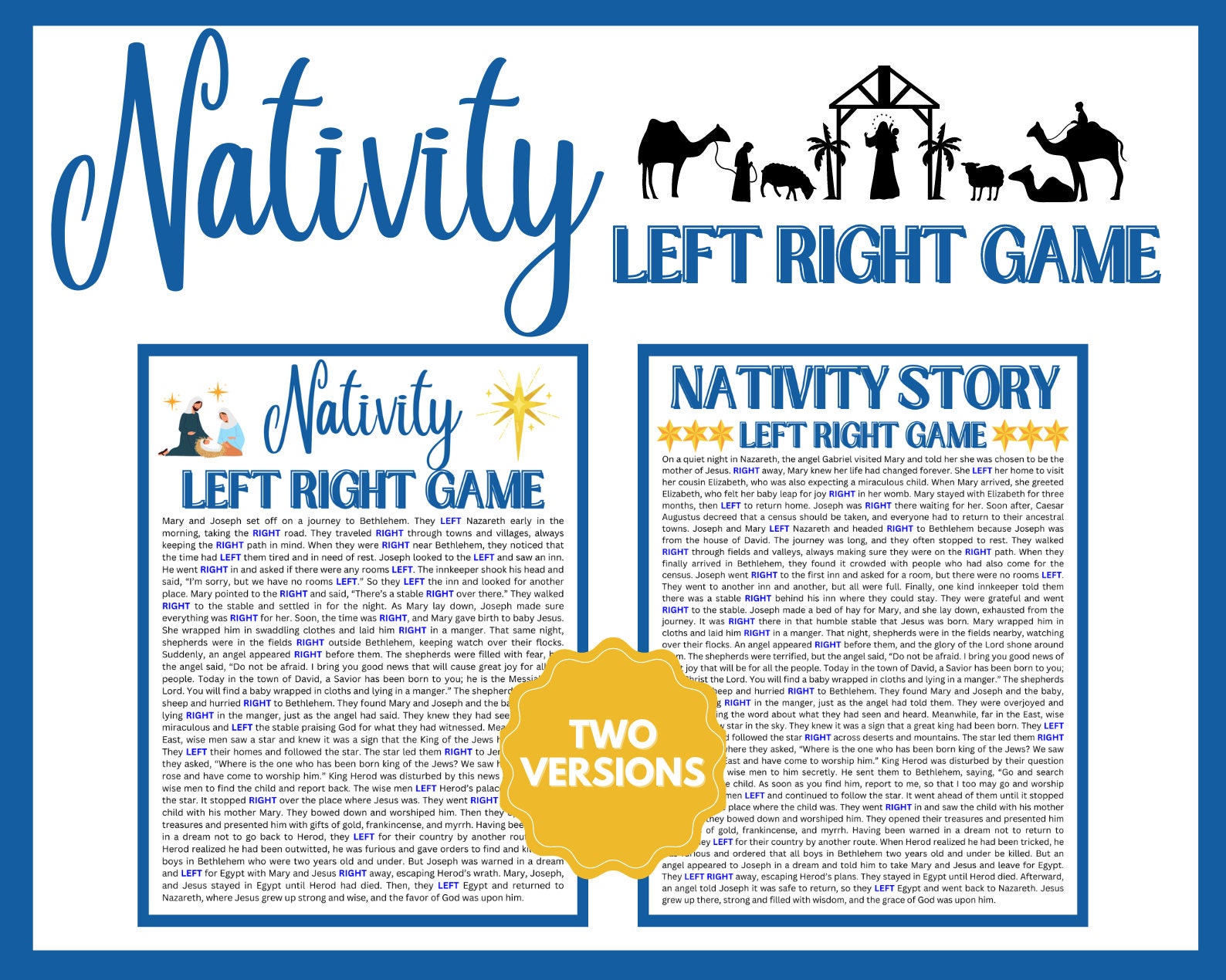 Left Right Nativity Story Game | Left Right Christmas Game | Left Right ...
