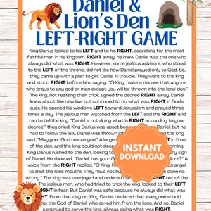 Bible Left Right Games - 5 Stories L Sunday School Church Games L Left ...
