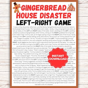 Left Right Christmas Game | Gingerbread House Game | Left Right ...