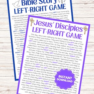 Bible Left Right Game - Bundle L Sunday School Games L Left-right Bible ...