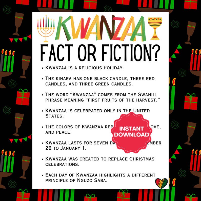 Kwanzaa Trivia | Printable Kwanzaa Games | Family Kwanzaa Games ...