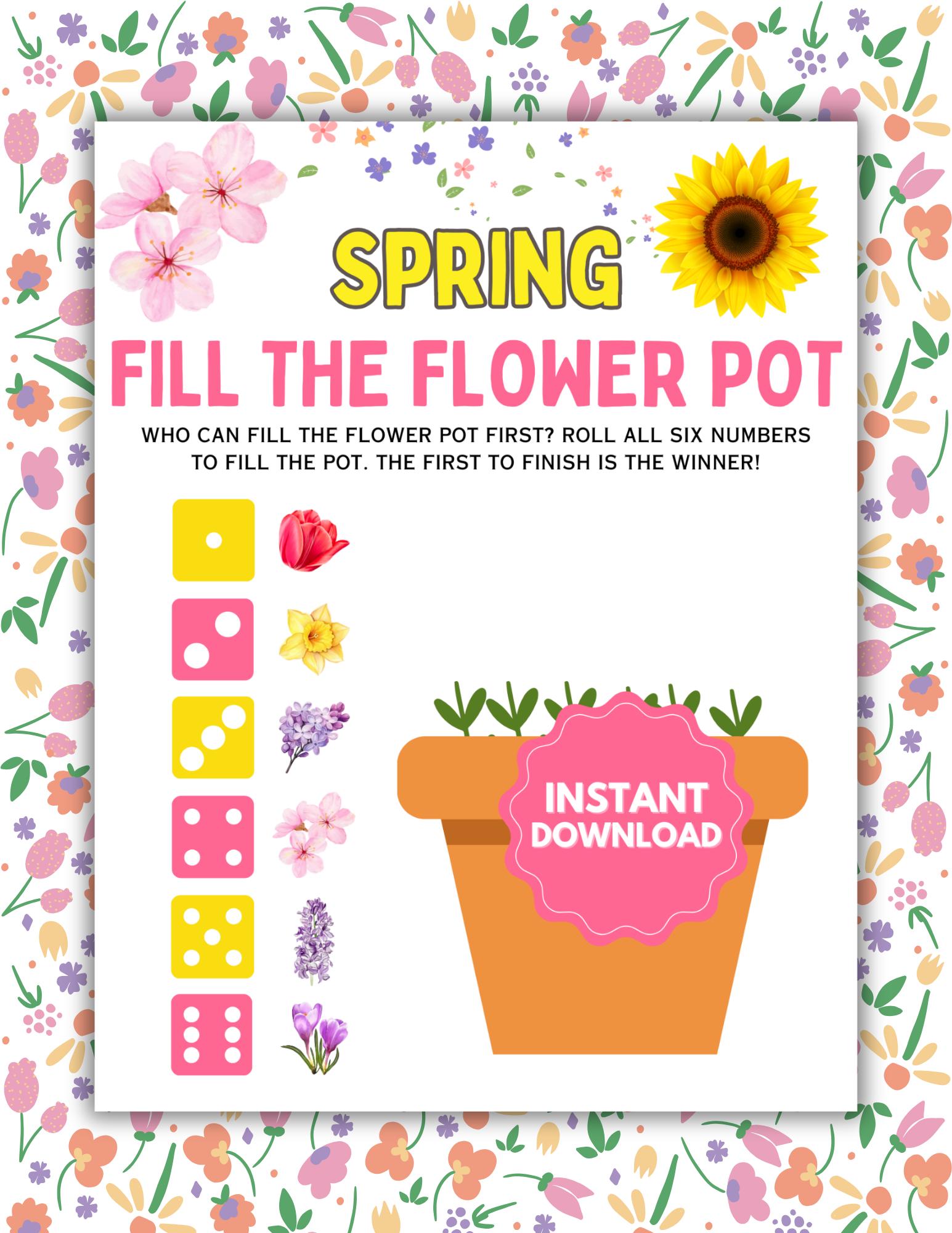 Spring Fill the Flower Pot Game | Spring Kids Games | Spring Party ...