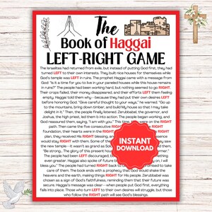 Haggai Bible Game L Bible Left-right Game L Sunday School Church Games ...