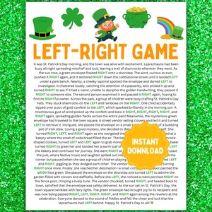Left-right St. Patrick's Game | Printable Left-right Game | Left Right ...