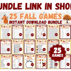 Fall Pass the Prize L Printable Fall Game L Fall Pass the Present L ...