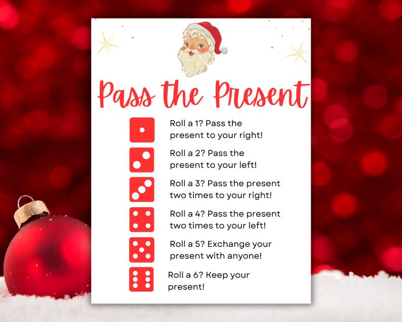 Christmas Pass the Present | Christmas Party Games | Christmas Dice ...