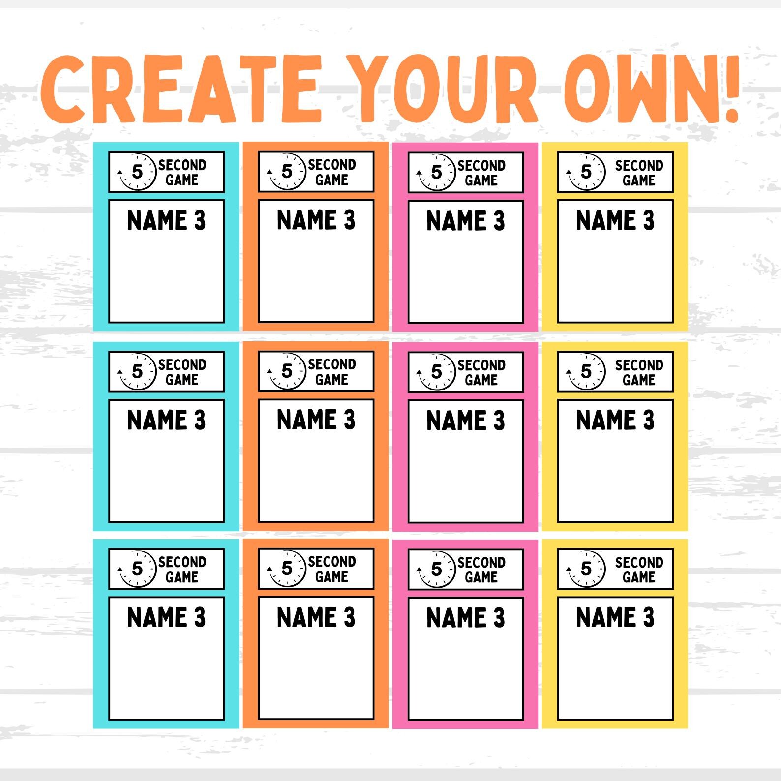 Summer 5-second Game | Summer Think Fast | Fun Summer Games | Printable ...