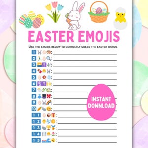 Easter Emoji Game | Fun Easter Game | Easter Emoji Pictionary | Easter ...