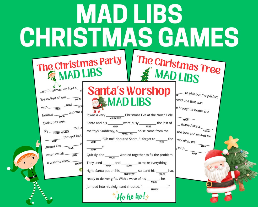 Mad Libs Christmas Game | Christmas Story Games | Family Adult & Kids ...