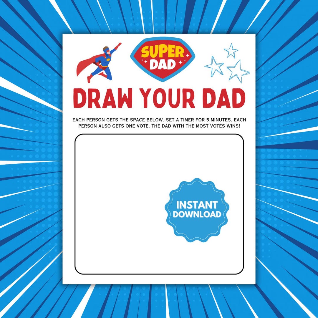 Draw Your Dad Game | Funny Father's Day Games | Family Father's Day ...