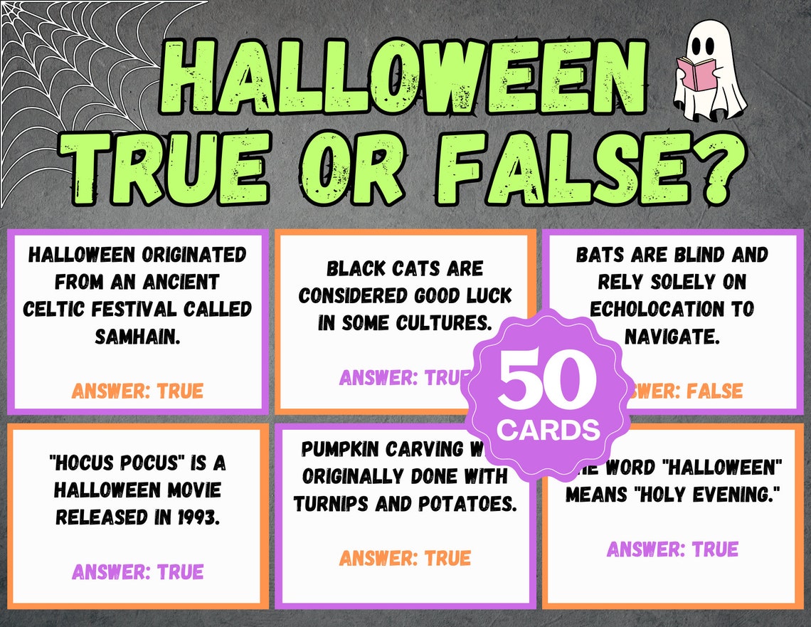 Halloween Trivia Games | Halloween True or False Game | Halloween Party ...