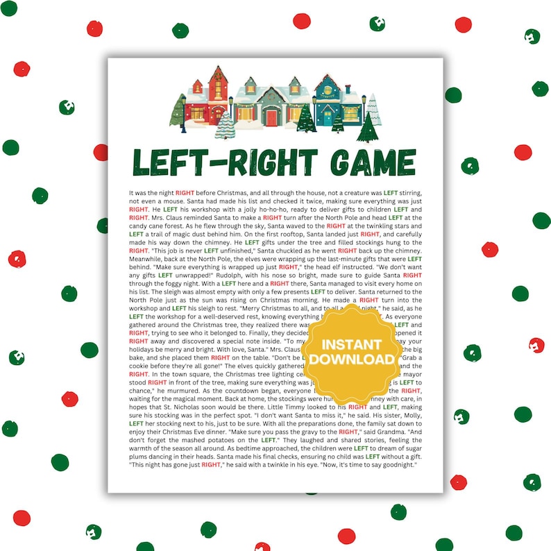 Christmas Left-right Game | Christmas Party Games | Christmas Pass the ...