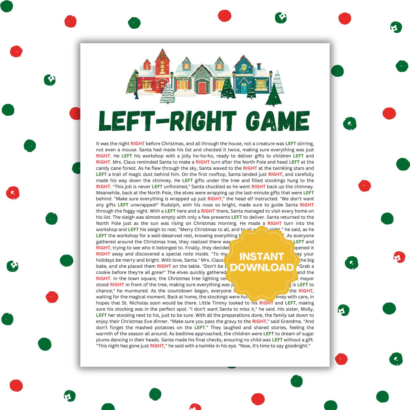 Christmas Left-right Game | Christmas Party Games | Christmas Pass the ...